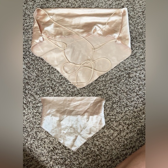 Tops | Silky Cream Bandana Top And Scarf Set | Poshmark